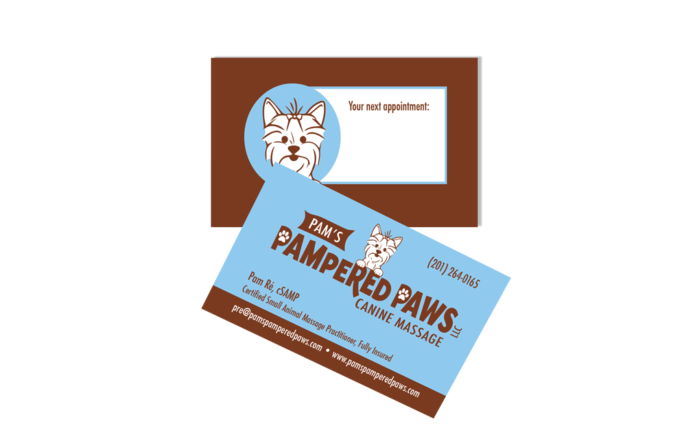 Pam's Pampered Paws Business Card - Diana J Designs, LLC